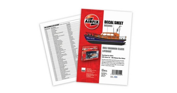 AX65005 - DECAL SHEET - RNLI SHANNON CLASS LIFEBOAT (AX55015)