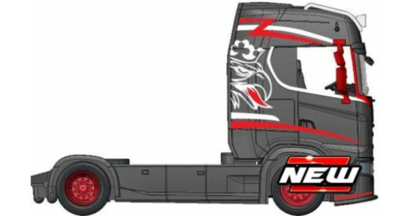 BG32207 - 1/43 SCANIA S730 HIGHLINE CAB GREY/RED/WHITE