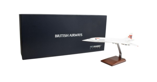 G2310 - 1/100 BRITISH AIRWAYS CONCORDE RESIN MODEL WITH METAL STAND