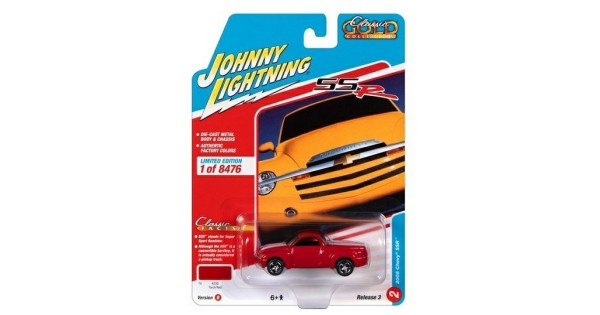 JLCG030B-2 - 1/64 2005 CHEVROLET SSR TORCH RED WITH WHITE SS STRIPES