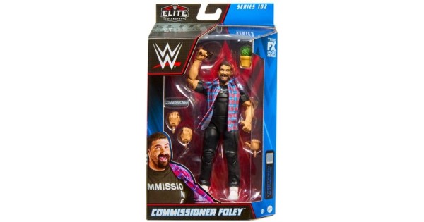 MATHKN96 - X8 WWE ELITE COLLECTION SERIES 102 COMMISSIONER FOLEY FIGURE