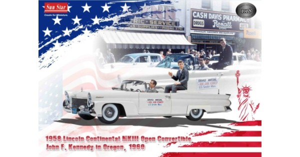 SUNH4707 - 1/18 LINCOLN CONTINENTAL MKIII OPEN CONVERTIBLE JOHN F ...