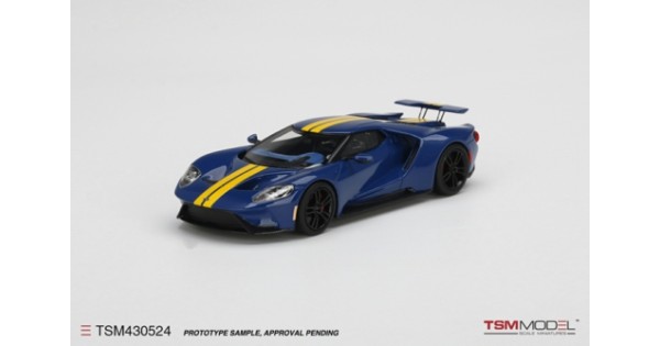 TSM430524 - 1/43 FORD GT SUNOCO BLUE W/ YELLOW STRIPE